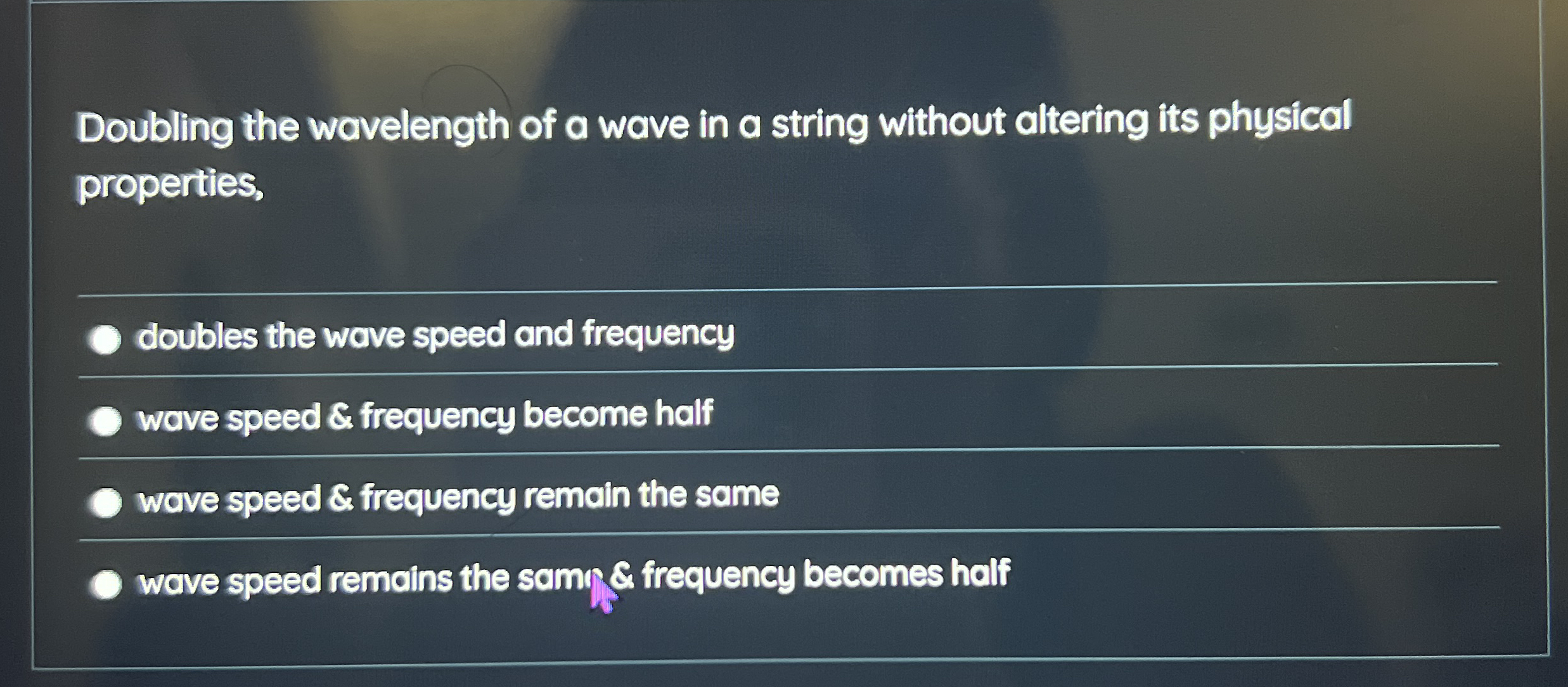 Solved Doubling the wavelength of a wave in a string without | Chegg.com