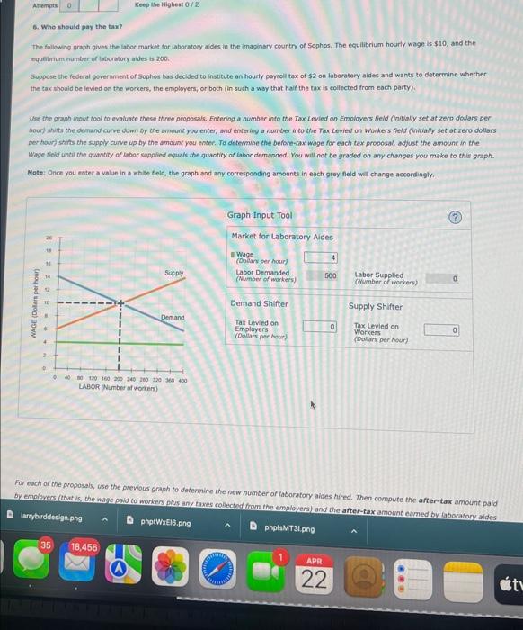 Solved 6. Who should pay the tax? The following graph gives | Chegg.com