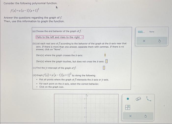 Solved Consider the following polynomial function. | Chegg.com