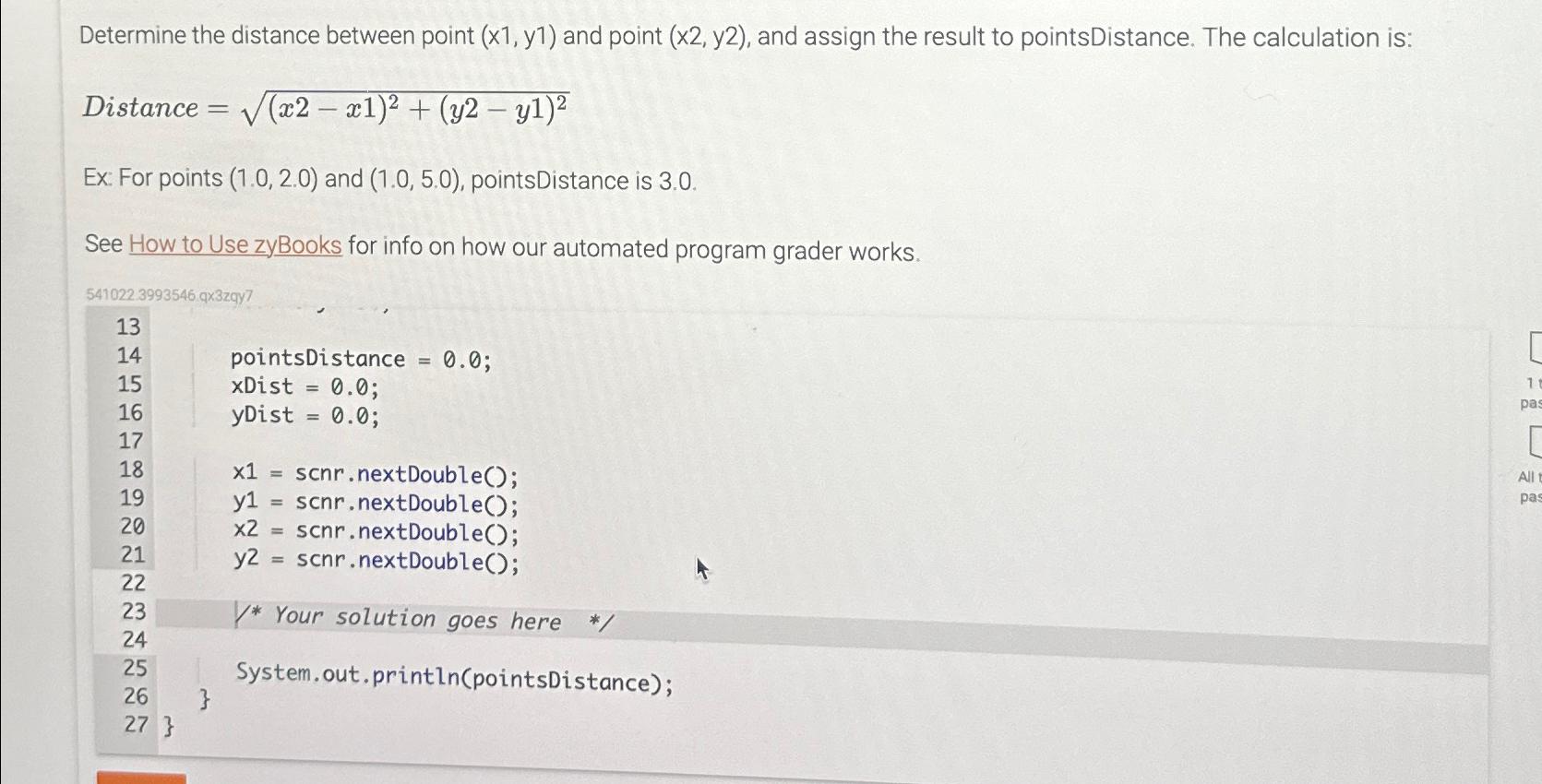 Solved Determine the distance between point (x1,y1) ﻿and | Chegg.com