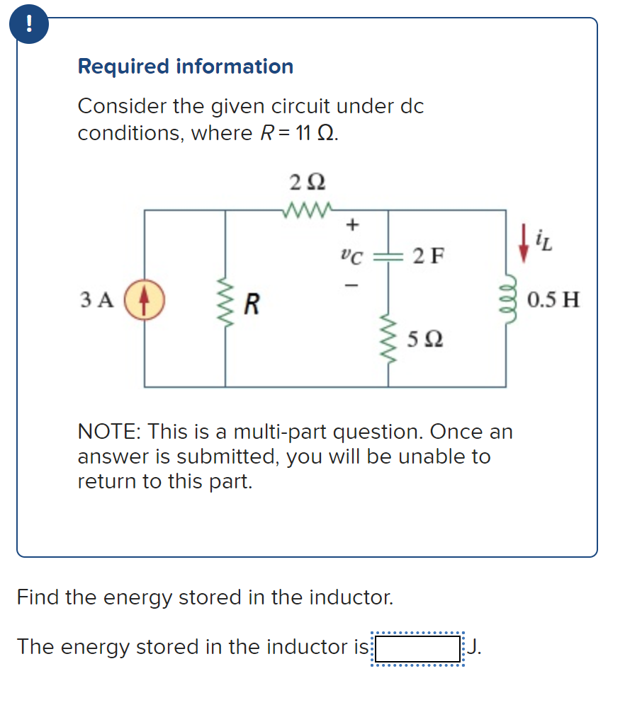 Solved !Required informationConsider the given circuit under | Chegg.com