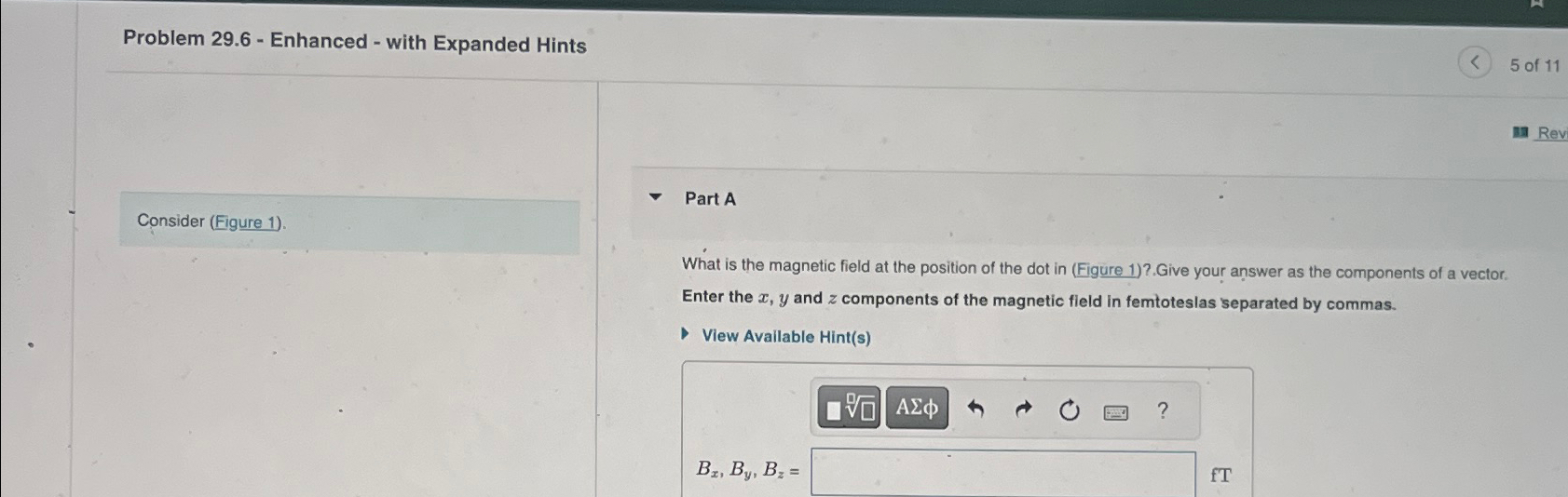 Solved Problem 29.6 - ﻿Enhanced - ﻿with Expanded Hints5 ﻿of | Chegg.com