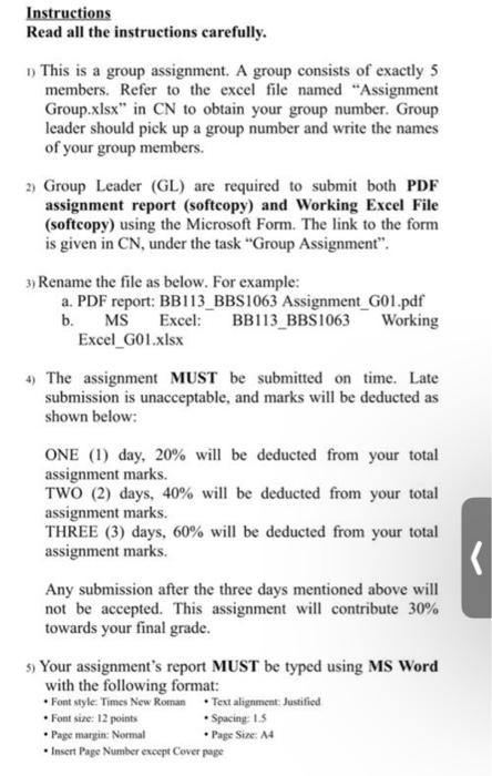 Solved Instructions Read all the instructions carefully. 1) | Chegg.com