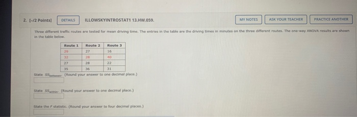 Solved 2. (-/2 Points] DETAILS ILLOWSKYINTROSTAT1 13.HW.059. | Chegg.com