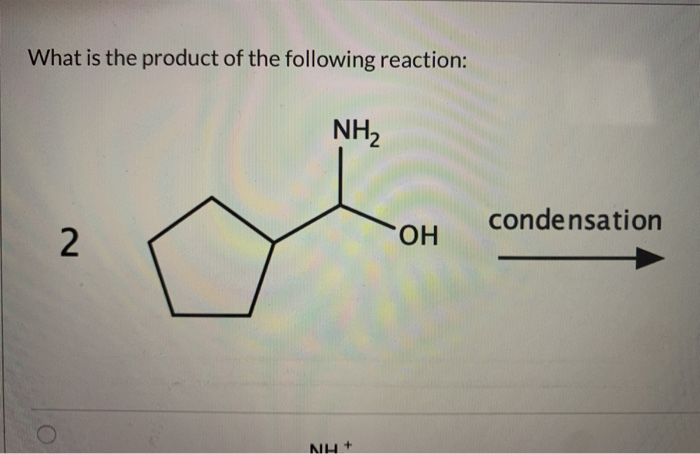 Solved What is the product of the following reaction: NH2 | Chegg.com