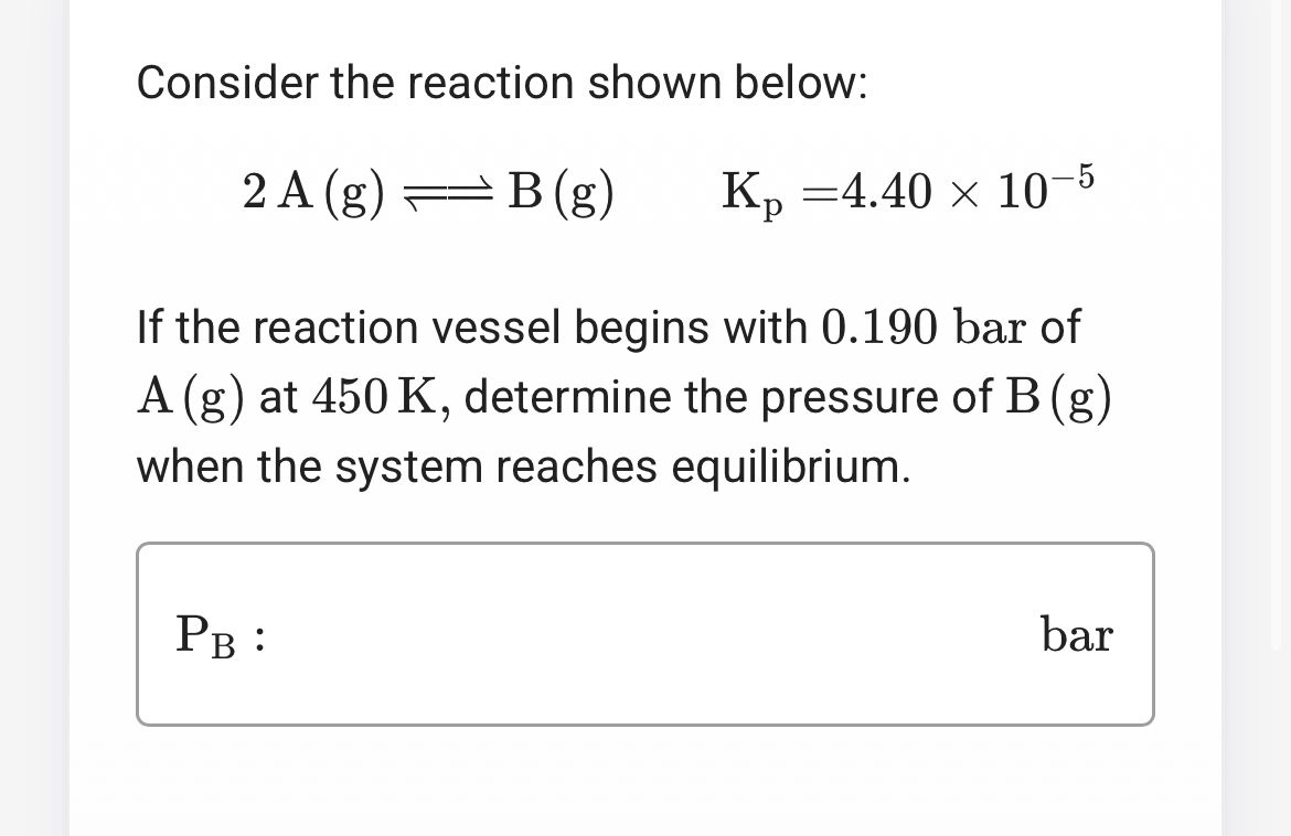 Solved Consider the reaction shown | Chegg.com