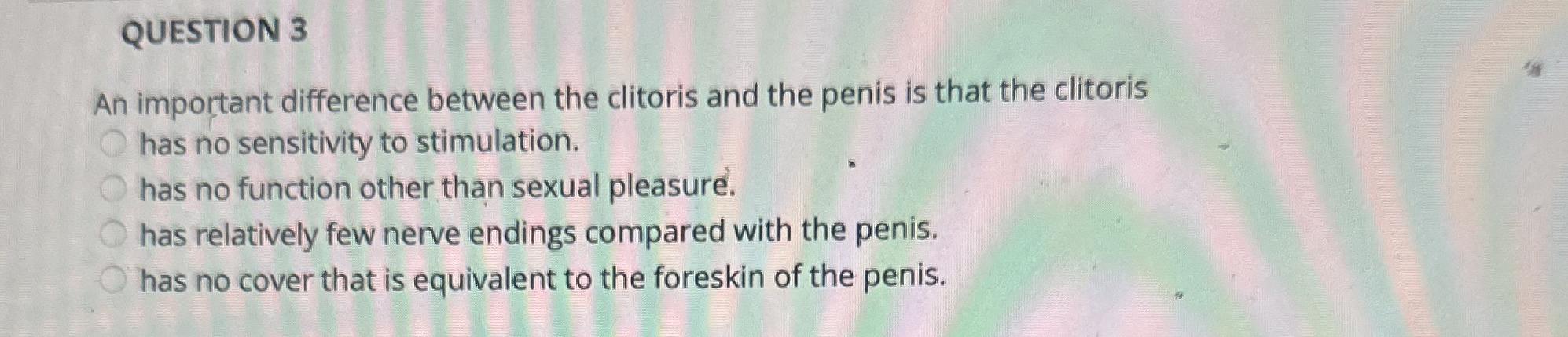 QUESTION 3An important difference between the | Chegg.com