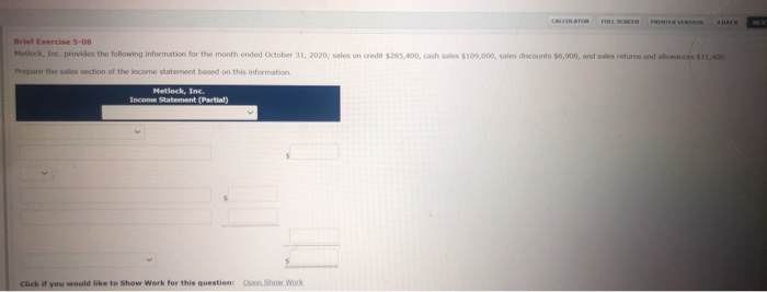 Solved CALCULATOR FORESEEN Brief Exercise 5-08 Hetlack, Inc. | Chegg.com