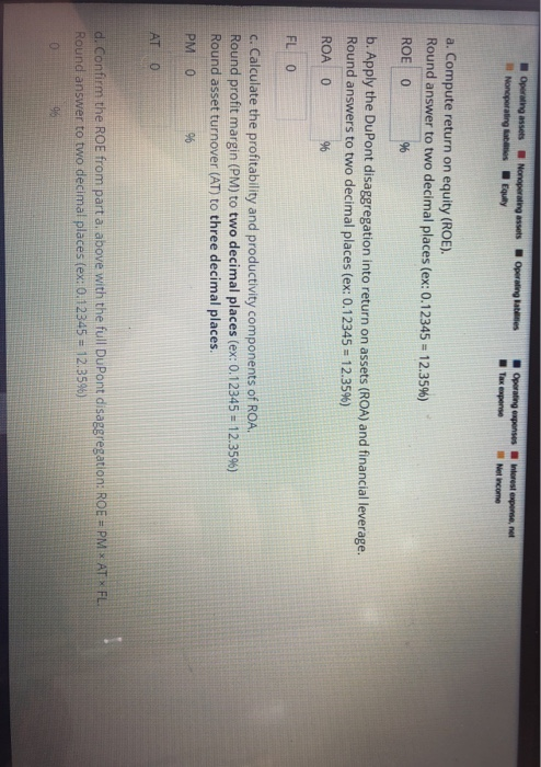 Solved Disaggregate Traditional DuPont ROE Graphical | Chegg.com