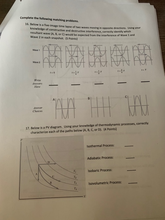 Solved Complete the following matching problems. 16. Below | Chegg.com