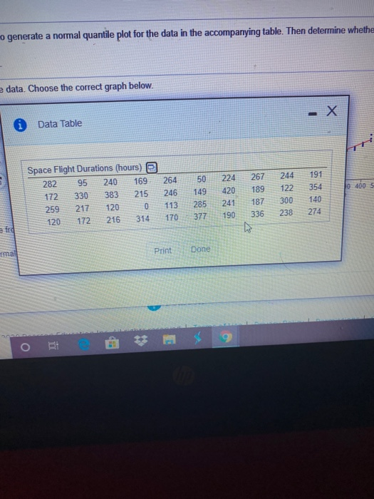 Solved Use a calculator or computer software to generate a | Chegg.com