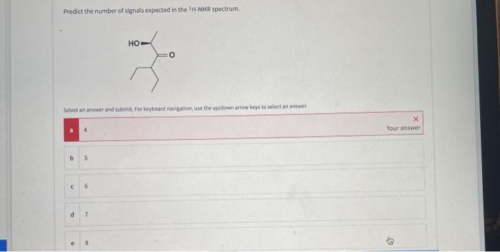 Solved Predict the number of signals expected in the H-NMR | Chegg.com