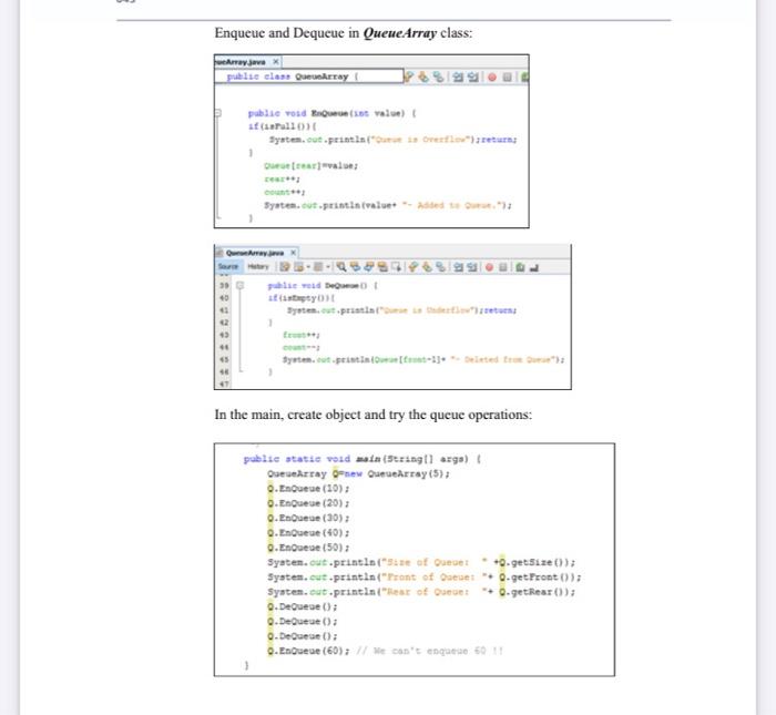 Solved Lab 9: Queue (using Array) Objective(s) Types of | Chegg.com
