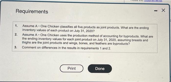 Solved A - Ore Chicken grows and processet chickens. Each | Chegg.com