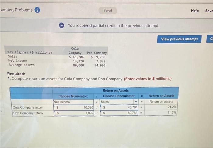 Solved You received partial credit in the previous attempt. | Chegg.com