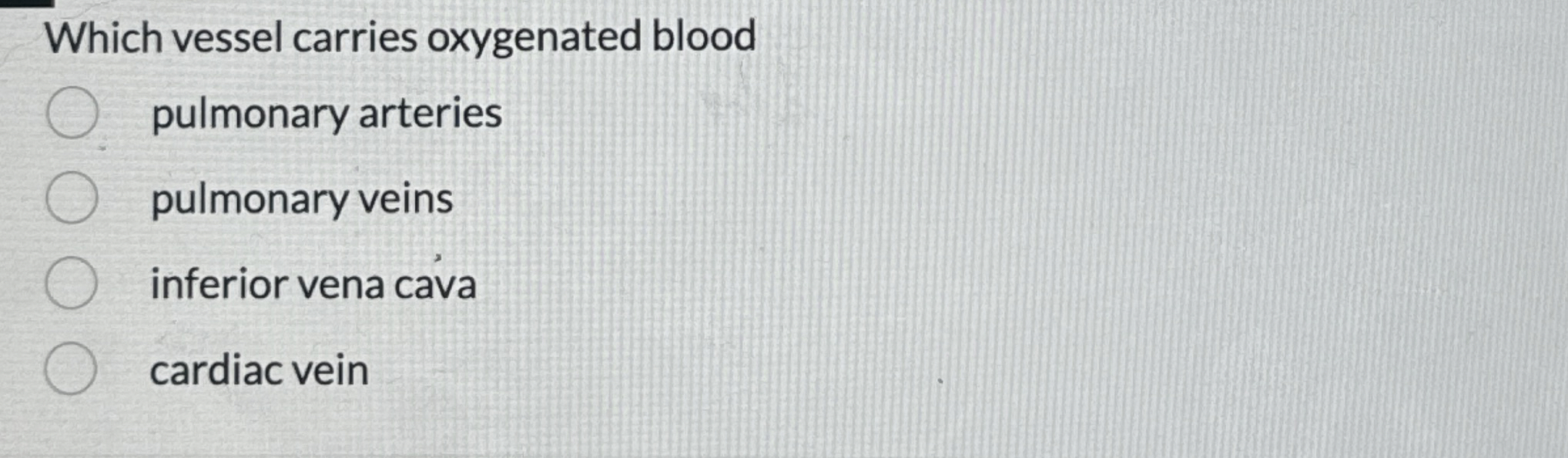 Solved Which vessel carries oxygenated bloodpulmonary | Chegg.com
