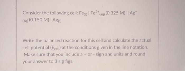 Solved Consider the following cell: | Chegg.com