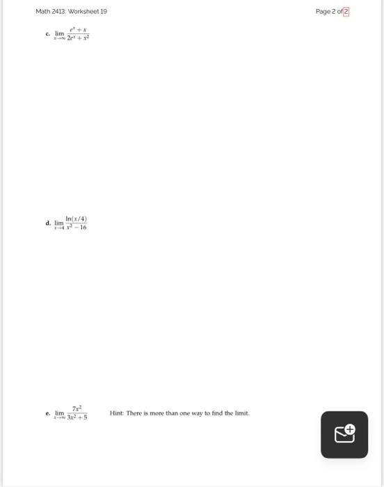 Solved Math 2413: Worksheet 19 Manuger. Fall 2022 Reporter: | Chegg.com