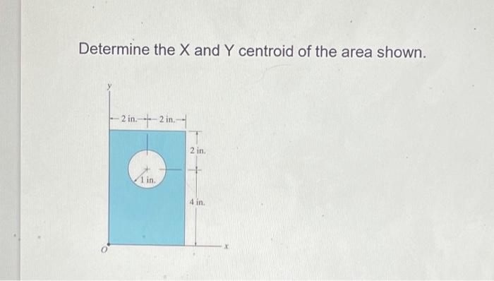 Solved Determine the X and Y centroid of the area shown. - 2 | Chegg.com