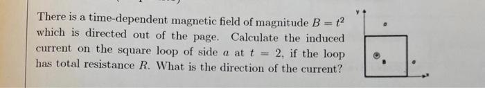 Solved There is a time-dependent magnetic field of magnitude | Chegg.com