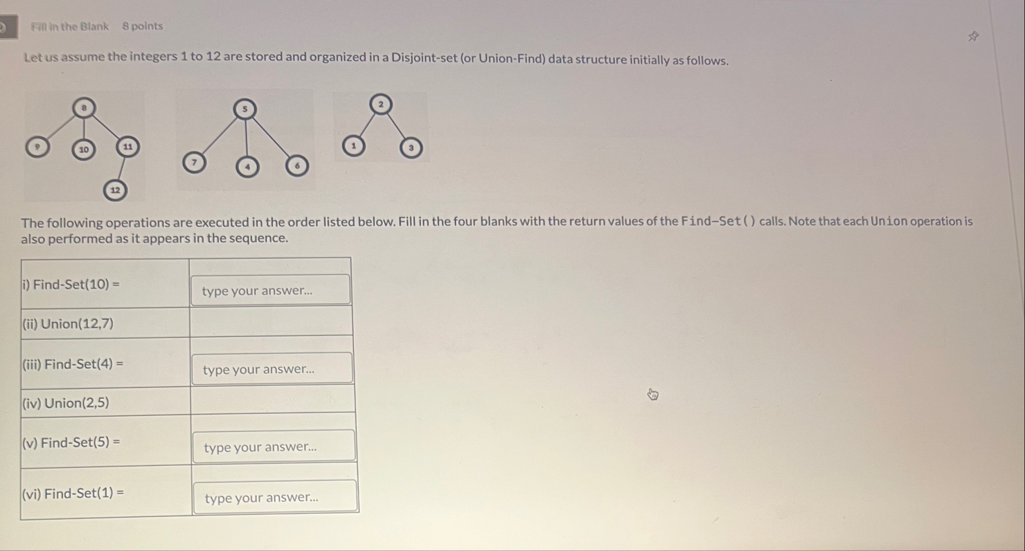 Solved Fill in the Blank8 ﻿pointsLet us assume the integers | Chegg.com