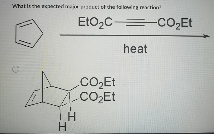 Solved What is the expected major product of the following | Chegg.com