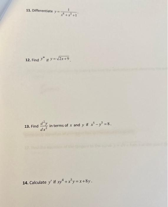 Solved Concept 2: Chain Rule and Implicit Differentiation 4. | Chegg.com