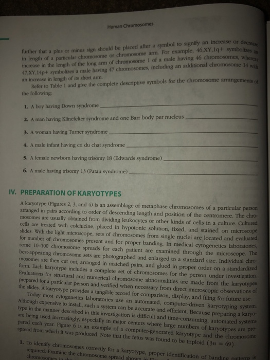 Solved III. NUMERICAL CHROMOSOME ABERRATIONS Although the | Chegg.com