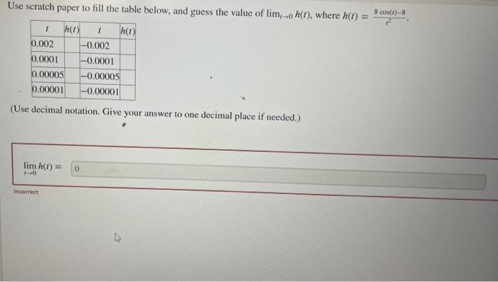 Solved Use scratch paper to fill the table below, and guess | Chegg.com