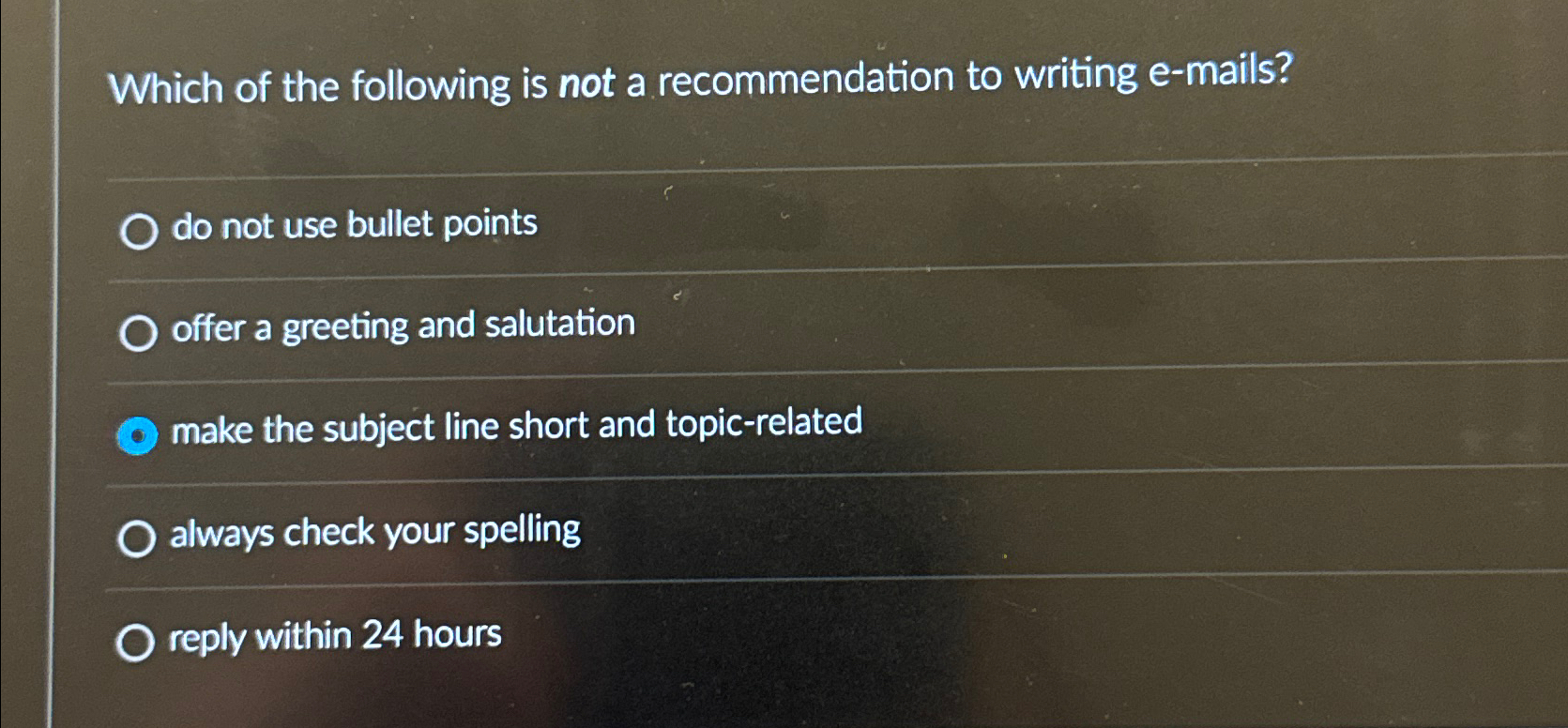 Solved Which of the following is not a recommendation to | Chegg.com