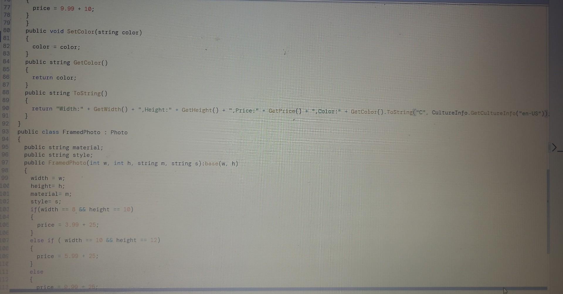 Solved Photodemo. cs (54,17) : warning CS0114: | Chegg.com