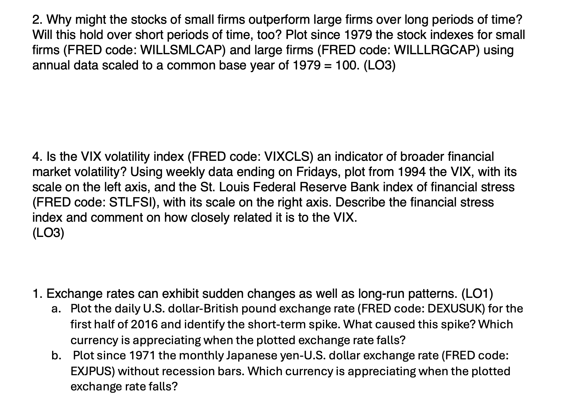 Solved Why might the stocks of small firms outperform large | Chegg.com