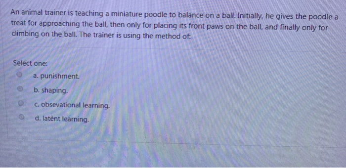 Solved In observational learning, a model who displayed | Chegg.com