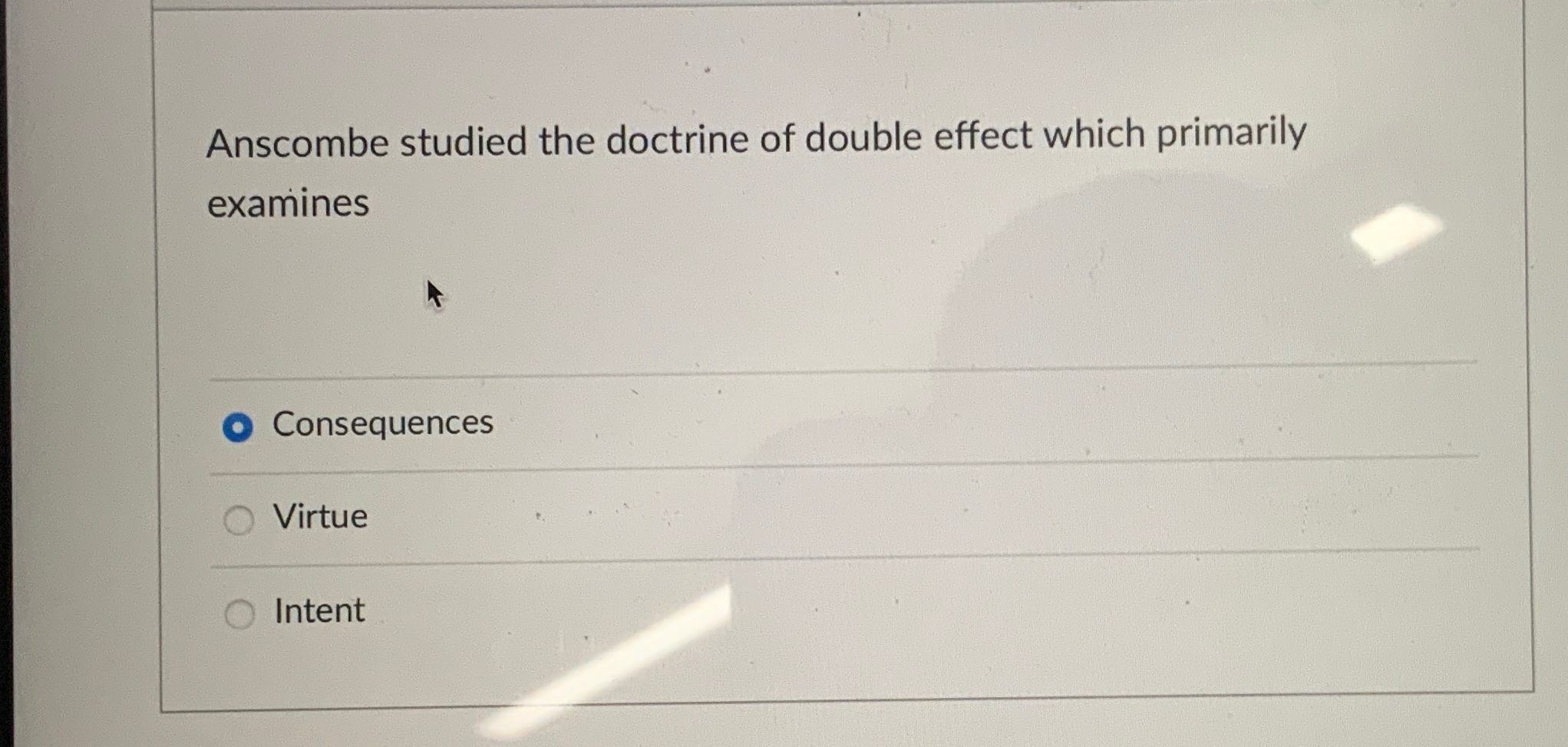 Solved Anscombe studied the doctrine of double effect which | Chegg.com