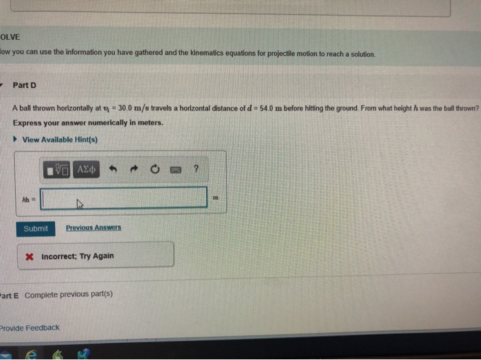 Solved PSS 3.1 Projectile motion problems Learning Goal: To | Chegg.com