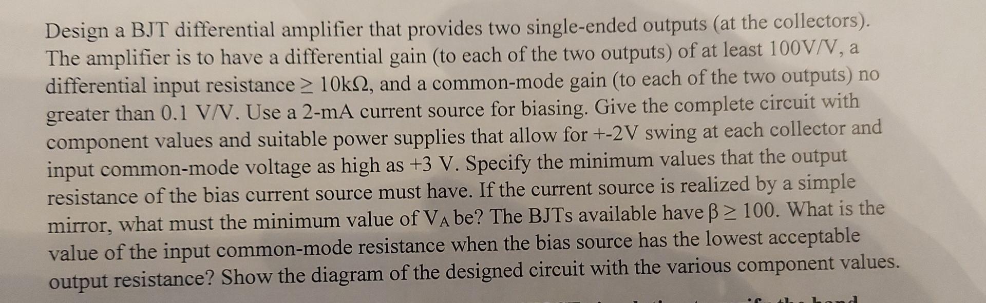 Solved the problem states equal or greater 10kohms and input | Chegg.com