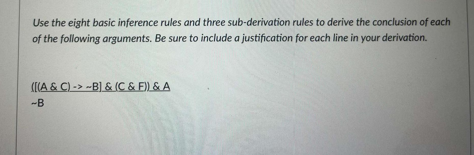 Use the eight basic inference rules and three | Chegg.com
