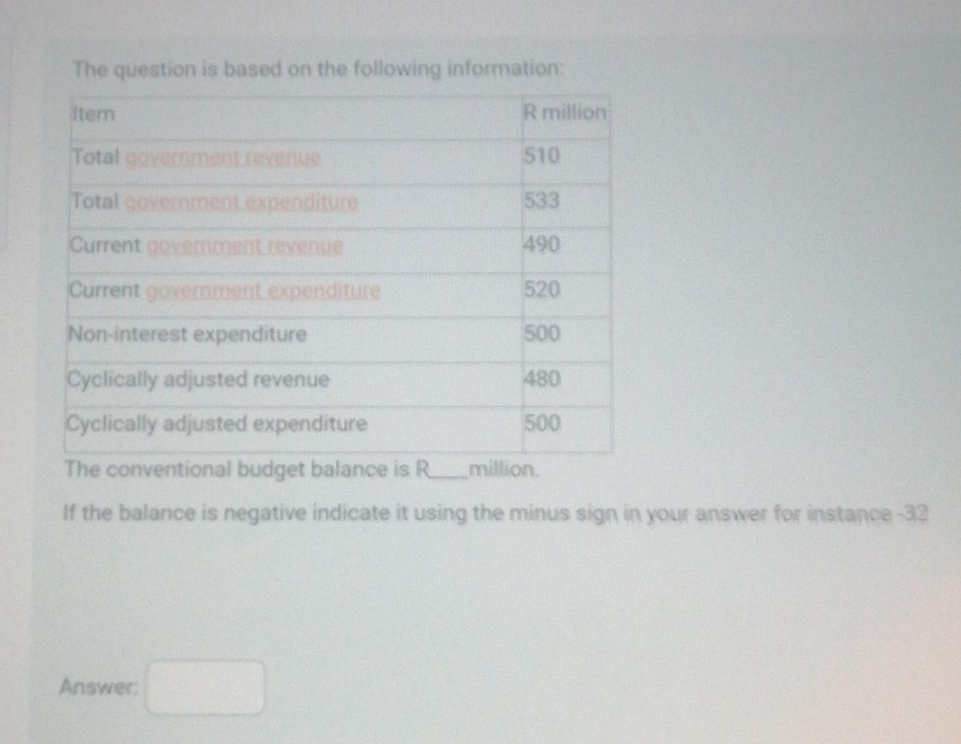 Solved The question is based on the following information: | Chegg.com