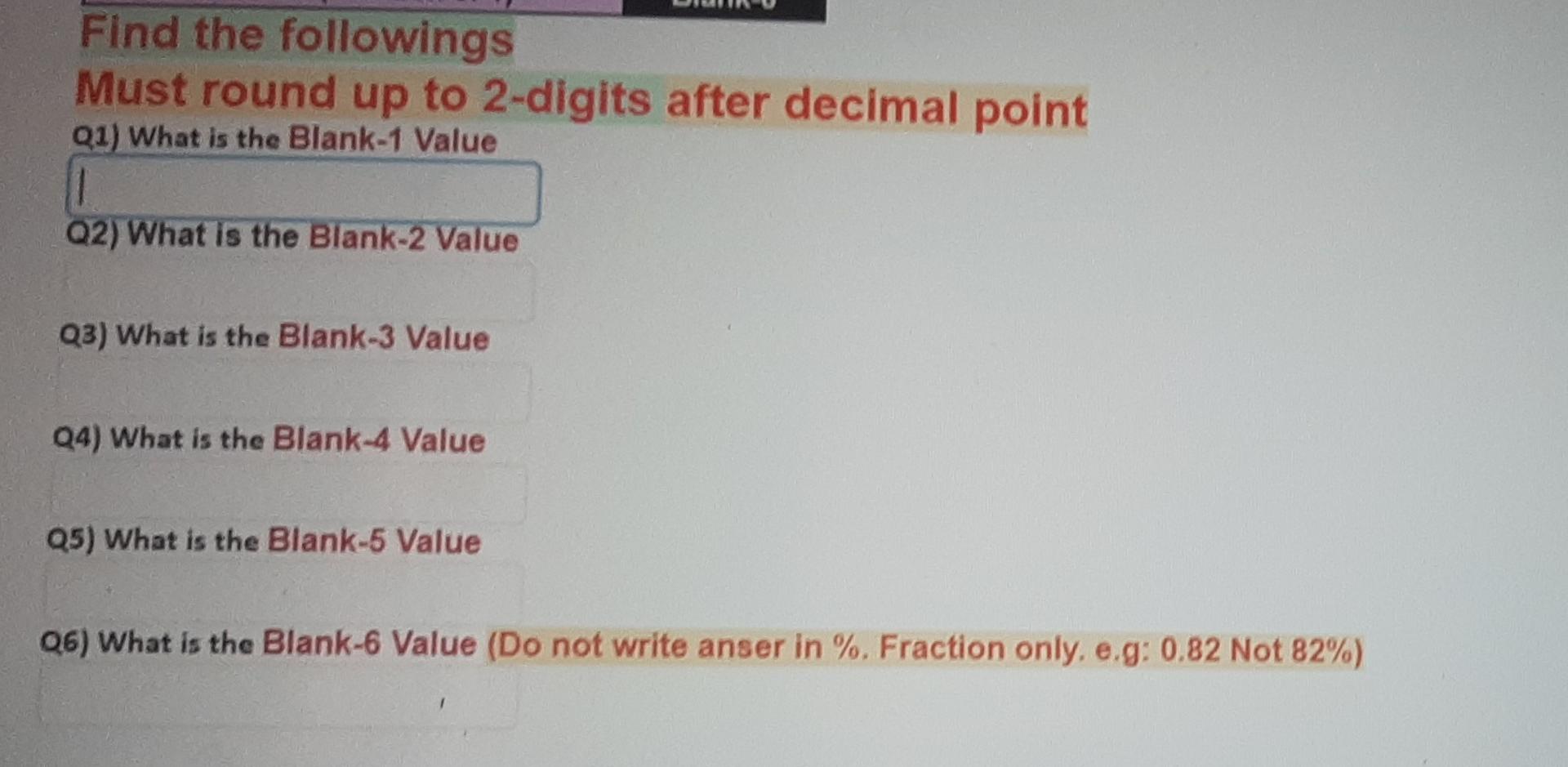Find the followings Must round up to 2-digits after | Chegg.com