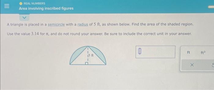 Solved A triangle is placed in a semicircle with a radius of | Chegg.com