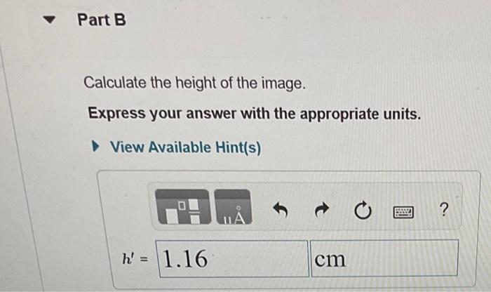Solved Part A A 1.8-cm-tall object is 20 cm in front of a | Chegg.com