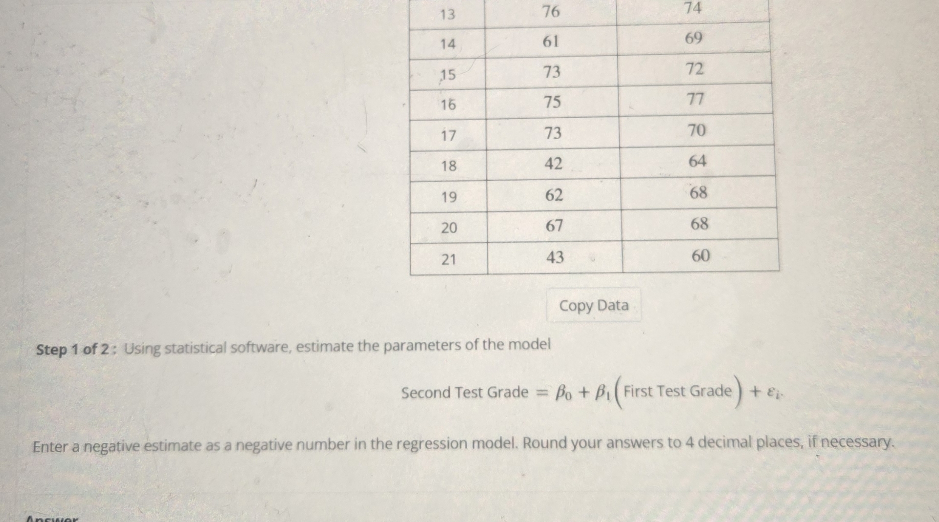 A statistics professor would like to build a model | Chegg.com