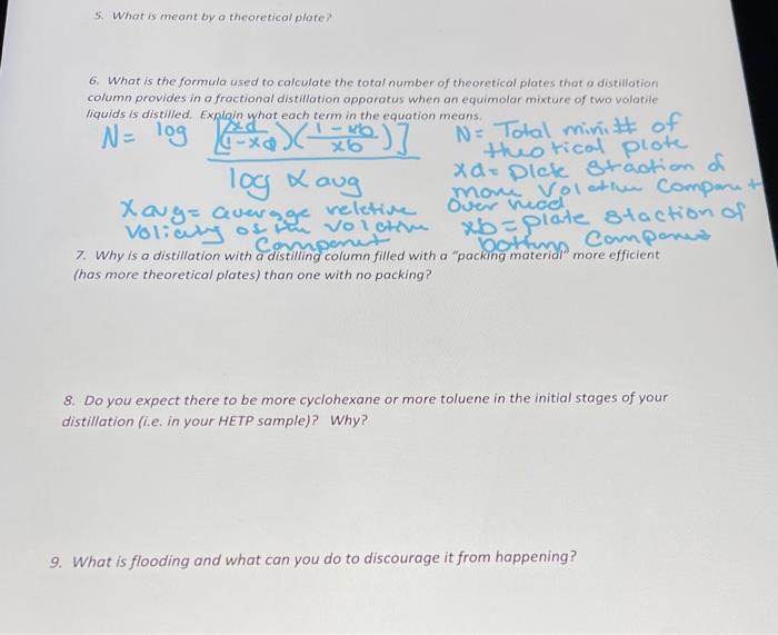 Solved 5. What is meant by a theoretical plote 6. What is | Chegg.com