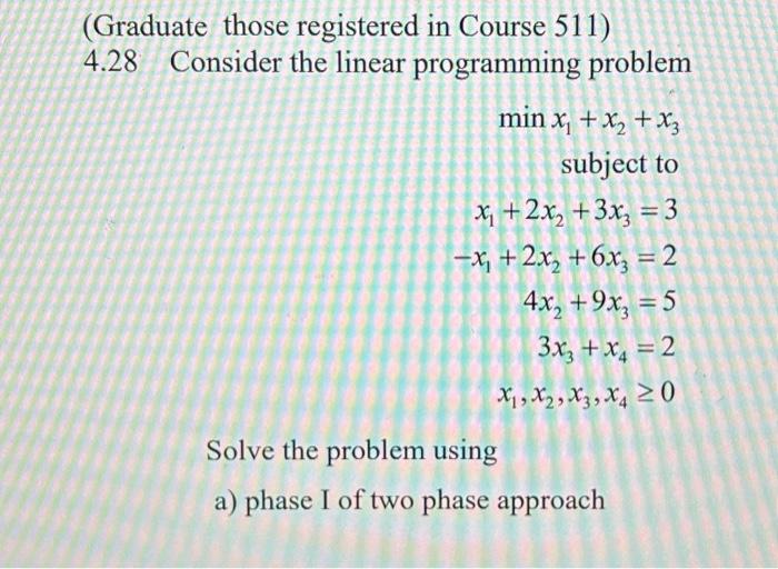 Solved Consider the linear programming problem min x₁ + x₂ + | Chegg.com