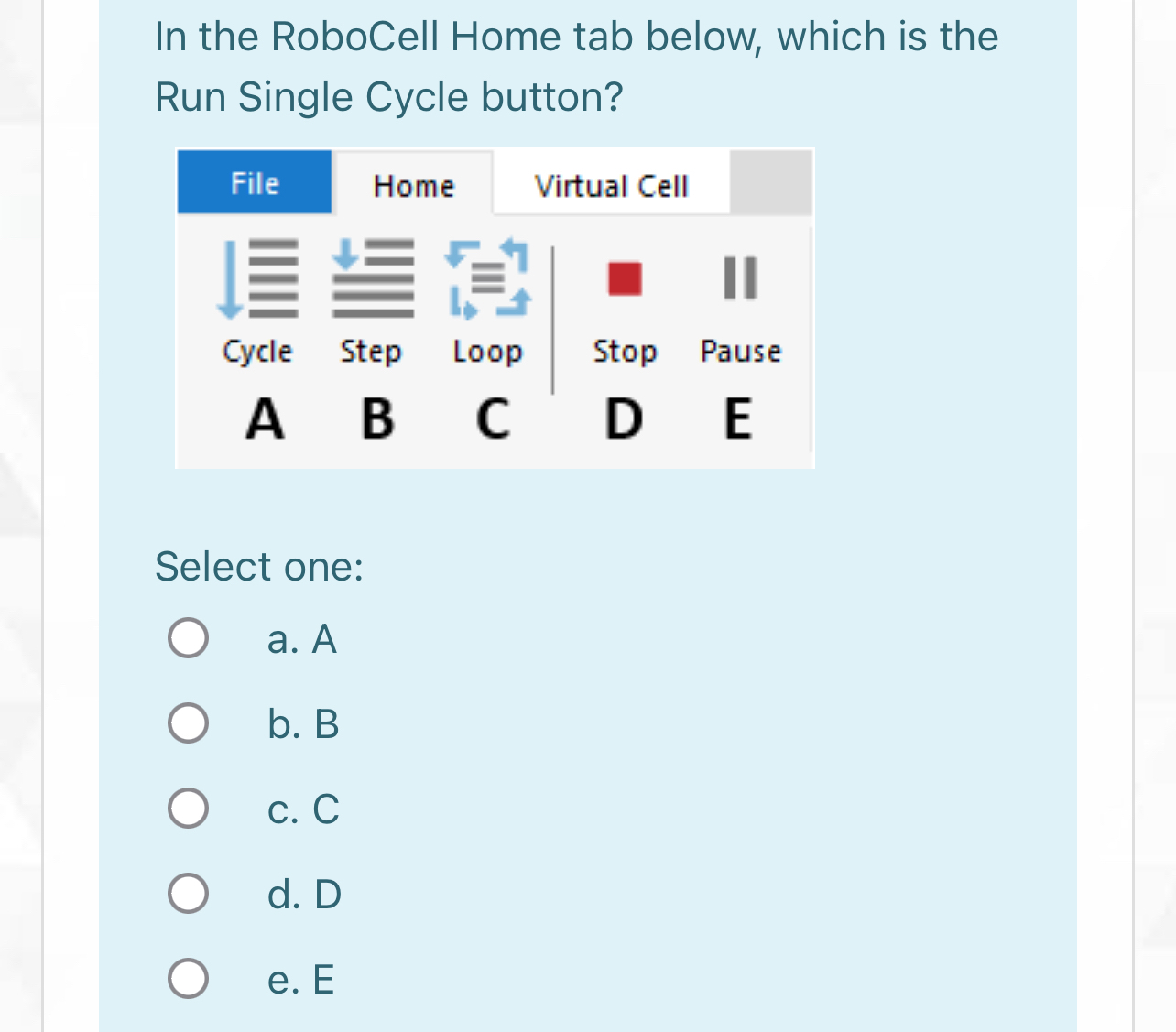 Solved In the RoboCell Home tab below, which is the Run | Chegg.com
