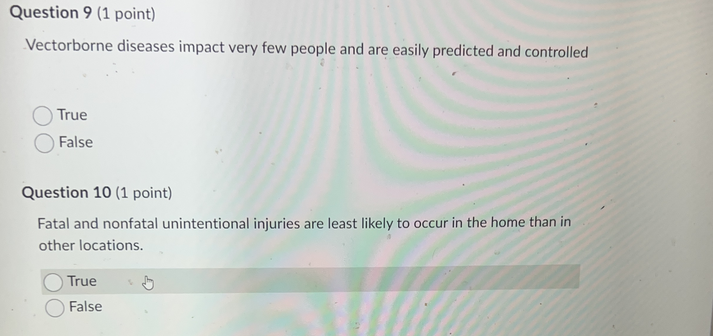 Solved Question 9 (1 ﻿point)Vectorborne diseases impact very | Chegg.com