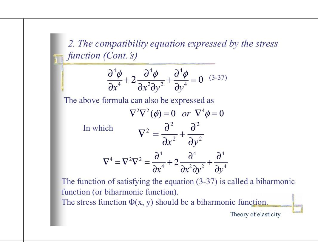 Solved (до, дт, 10. Stress Function, Inverse Solution Method | Chegg.com