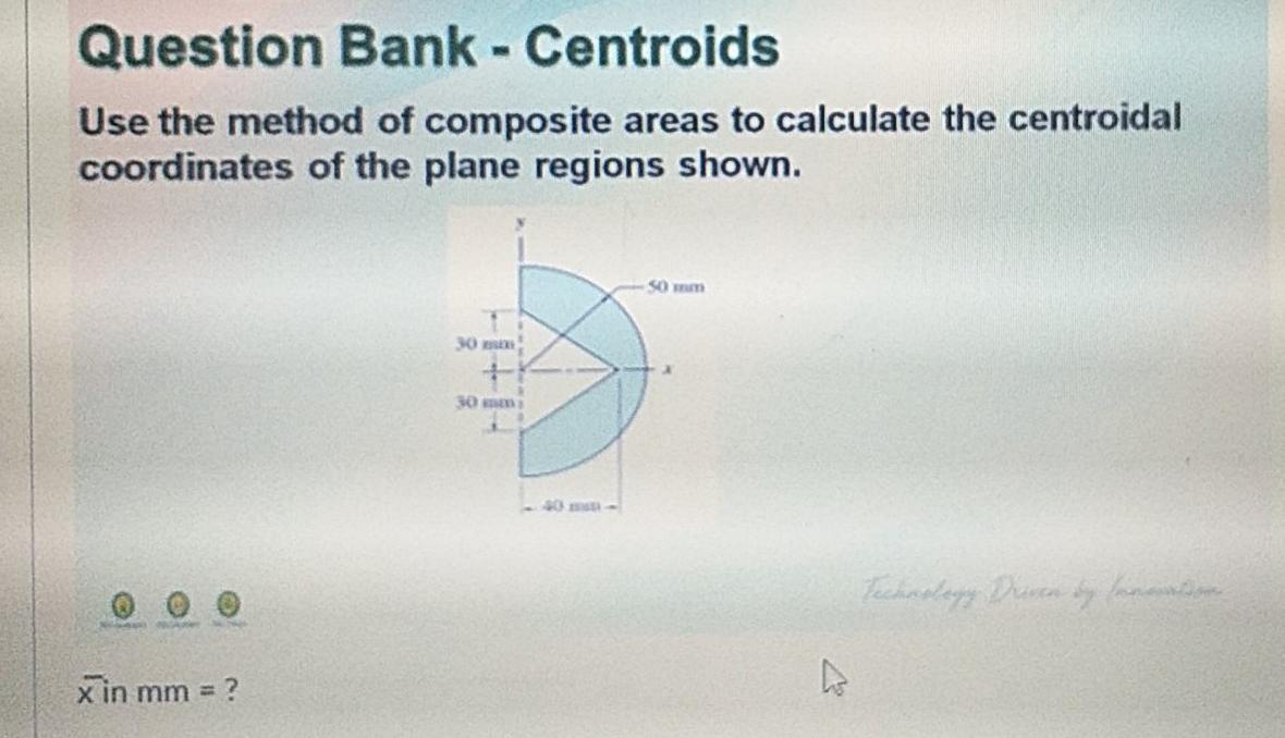 Solved use the method of composite areas to calculate the | Chegg.com
