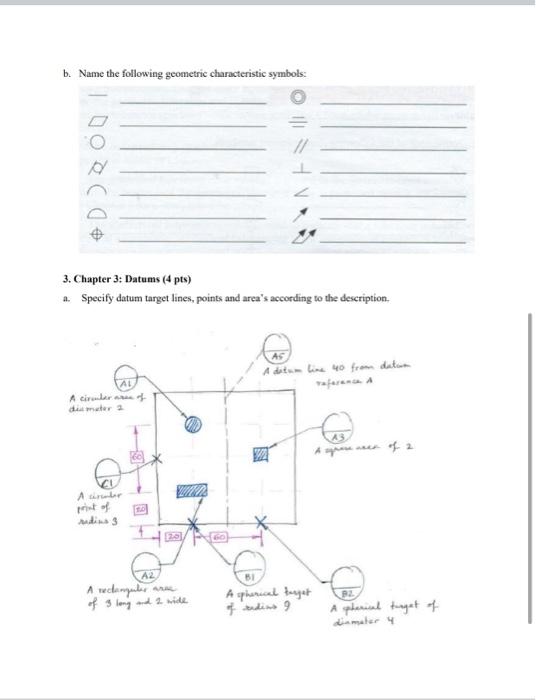Solved b. Name the following geometric characteristic | Chegg.com