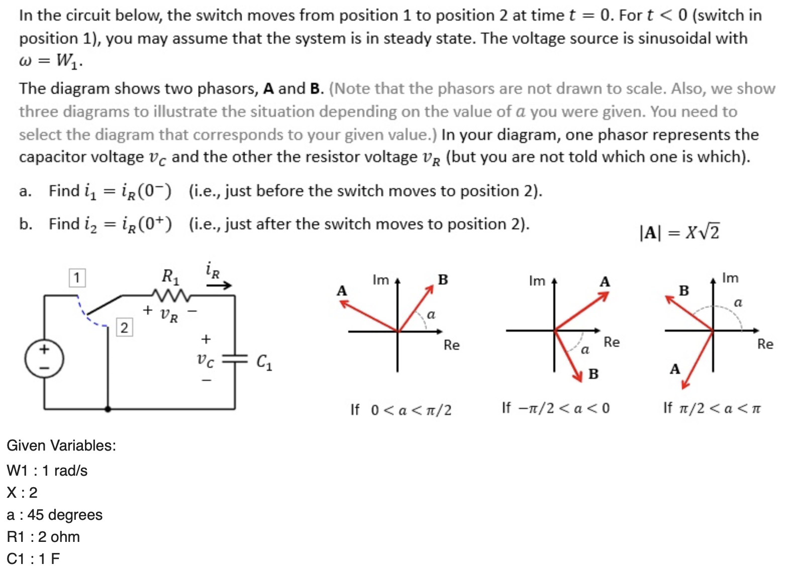 Solved In ﻿the circuit below, the switch moves from position | Chegg.com